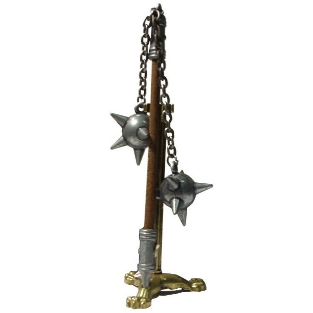 Mini mazza con due palle chiodate - replica in miniatura di mazzafrusto ...